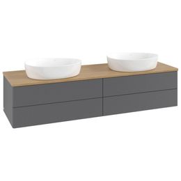 Villeroy & Boch Villeroy und Boch Antao Waschtisch-Unterschrank L28111GK 160x36x50cm, Waschbeckenplattenfarbe honey oak, anthracite matt lacquer