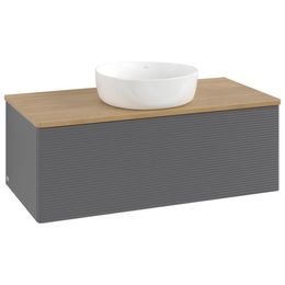 Villeroy & Boch Villeroy und Boch Antao Waschtisch-Unterschrank K31111GK 100x36x50cm, Waschbeckenplattenfarbe honey oak, anthracite matt lacquer