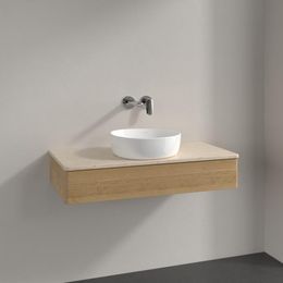 Villeroy & Boch Villeroy und Boch Antao Waschtisch-Unterschrank K09013HN 100x19x50cm, Waschbeckenplattenfarbe botticino, honey oak