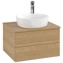 Villeroy & Boch Villeroy und Boch Antao Waschtisch-Unterschrank K18051HN 60x36x50cm, Hahnloch, Waschbeckenplattenfarbe honey oak, honey oak