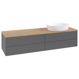 Villeroy & Boch Villeroy und Boch Antao Waschtisch-Unterschrank K27011GK 160x36x50cm, Waschbeckenplattenfarbe honey oak, anthracite matt lacquer