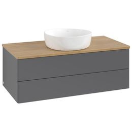 Villeroy & Boch Villeroy und Boch Antao Waschtisch-Unterschrank K20011GK 100x36x50cm, Waschbeckenplattenfarbe honey oak, anthracite matt lacquer