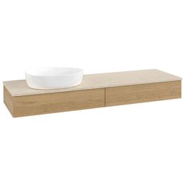 Villeroy & Boch Villeroy und Boch Antao Waschtisch-Unterschrank K15113HN 160x19x50cm, Waschbeckenplattenfarbe botticino, honey oak