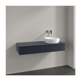 Villeroy & Boch Villeroy und Boch Antao Waschtisch-Unterschrank L12050HG mit Beleuchtung, 1 Auszug, 1200 x 190 x 500 mm, Front ohne Struktur, Midnight Blue Matt Lacquer / Midnight Blue Matt Lacquer