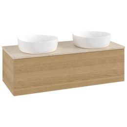 Villeroy & Boch Villeroy und Boch Antao Waschtisch-Unterschrank K35113HN 120x36x50cm, Waschbeckenplattenfarbe botticino, honey oak