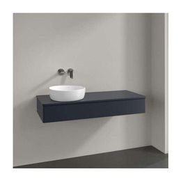Villeroy & Boch Villeroy und Boch Antao Waschtisch-Unterschrank L11050HG mit Beleuchtung, 1 Auszug, 1200 x 190 x 500 mm, Front ohne Struktur, Midnight Blue Matt Lacquer / Midnight Blue Matt Lacquer