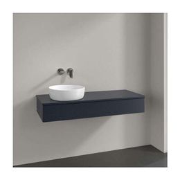 Villeroy & Boch Villeroy und Boch Antao Waschtisch-Unterschrank L11150HG mit Beleuchtung, 1 Auszug, 1200 x 190 x 500 mm, Front mit Struktur, Midnight Blue Matt Lacquer / Midnight Blue Matt Lacquer