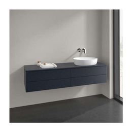 Villeroy & Boch Villeroy und Boch Antao Waschtisch-Unterschrank L27150HG mit Beleuchtung, 4 Ausz&uuml;ge, 1600 x 360 x 500 mm, Front mit Struktur, Midnight Blue Matt Lacquer / Midnight Blue Matt Lacquer