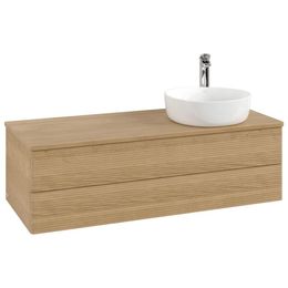 Villeroy & Boch Villeroy und Boch Antao Waschtisch-Unterschrank K23151HN 120x36x50cm, Hahnloch, Waschbeckenplattenfarbe honey oak, honey oak