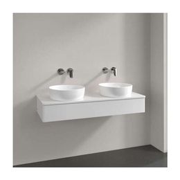 Villeroy & Boch Villeroy und Boch Antao Waschtisch-Unterschrank K13010GF 120x19x50cm, Waschbeckenplattenfarbe Lack, glossy white lacquer