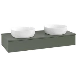 Villeroy & Boch Villeroy und Boch Antao Waschtisch-Unterschrank K13010HL 120x19x50cm, Waschbeckenplattenfarbe Lack, leaf green matt lacquer