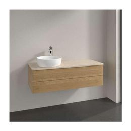 Villeroy & Boch Villeroy und Boch Antao Waschtisch-Unterschrank K22053HN 120x36x50cm, Hahnloch, Waschbeckenplattenfarbe botticino, honey oak