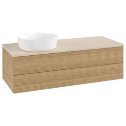 Villeroy & Boch Villeroy und Boch Antao Waschtisch-Unterschrank K22113HN 120x36x50cm, Waschbeckenplattenfarbe botticino, honey oak