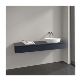 Villeroy & Boch Villeroy und Boch Antao Waschtisch-Unterschrank L16150HG mit Beleuchtung, 2 Ausz&uuml;ge, 1600 x 190 x 500 mm, Front mit Struktur, Midnight Blue Matt Lacquer / Midnight Blue Matt Lacquer
