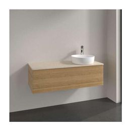 Villeroy & Boch Villeroy und Boch Antao Waschtisch-Unterschrank L34113HN mit Beleuchtung, 1 Auszug, 1200 x 360 x 500 mm, Front mit Struktur, Honey Oak / Botticino