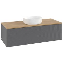 Villeroy & Boch Villeroy und Boch Antao Waschtisch-Unterschrank K32111GK 120x36x50cm, Waschbeckenplattenfarbe honey oak, anthracite matt lacquer