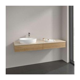 Villeroy & Boch Villeroy und Boch Antao Waschtisch-Unterschrank K15013HN 160x19x50cm, Waschbeckenplattenfarbe botticino, honey oak