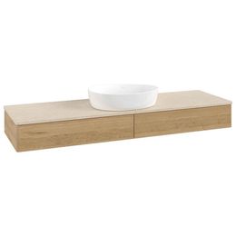 Villeroy & Boch Villeroy und Boch Antao Waschtisch-Unterschrank K14013HN 160x19x50cm, Waschbeckenplattenfarbe botticino, honey oak