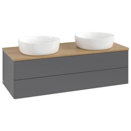 Villeroy & Boch Villeroy und Boch Antao Waschtisch-Unterschrank K24011GK 120x36x50cm, Waschbeckenplattenfarbe honey oak, anthracite matt lacquer