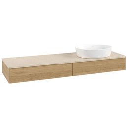 Villeroy & Boch Villeroy und Boch Antao Waschtisch-Unterschrank K16013HN 160x19x50cm, Waschbeckenplattenfarbe botticino, honey oak
