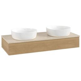 Villeroy & Boch Villeroy und Boch Antao Waschtisch-Unterschrank K13113HN 120x19x50cm, Waschbeckenplattenfarbe botticino, honey oak
