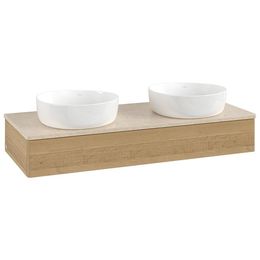 Villeroy & Boch Villeroy und Boch Antao Waschtisch-Unterschrank K13013HN 120x19x50cm, Waschbeckenplattenfarbe botticino, honey oak