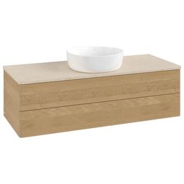 Villeroy & Boch Villeroy und Boch Antao Waschtisch-Unterschrank K21013HN 120x36x50cm, Waschbeckenplattenfarbe botticino, honey oak