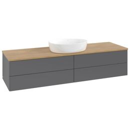 Villeroy & Boch Villeroy und Boch Antao Waschtisch-Unterschrank K25011GK 160x36x50cm, Waschbeckenplattenfarbe honey oak, anthracite matt lacquer