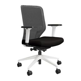 B&uuml;rostuhl Grevia, mit Netzr&uuml;ckenlehne, schwarz/wei&szlig; kaiserkraft