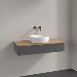 Villeroy & Boch Villeroy und Boch Antao Waschtisch-Unterschrank K09111GK 100x19x50cm, Waschbeckenplattenfarbe honey oak, anthracite matt lacquer