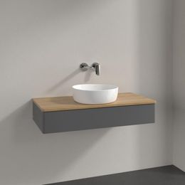 Villeroy & Boch Villeroy und Boch Antao Waschtisch-Unterschrank K09011GK 100x19x50cm, Waschbeckenplattenfarbe honey oak, anthracite matt lacquer