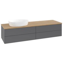 Villeroy & Boch Villeroy und Boch Antao Waschtisch-Unterschrank K26011GK 160x36x50cm, Waschbeckenplattenfarbe honey oak, anthracite matt lacquer