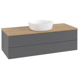 Villeroy & Boch Villeroy und Boch Antao Waschtisch-Unterschrank K21111GK 120x36x50cm, Waschbeckenplattenfarbe honey oak, anthracite matt lacquer
