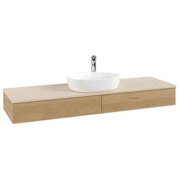 Villeroy & Boch Villeroy und Boch Antao Waschtisch-Unterschrank K14153HN 160x19x50cm, Hahnlochbohrung, Waschbeckenplattenfarbe botticino, honey oak