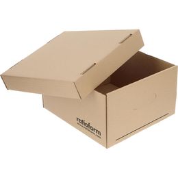 ratioform Allroundbox, braun, Innenma&szlig;e 470 x 318 x 232 mm, ab 10 Stk