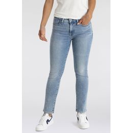 Levi's Slim-fit-Jeans LEVI'S "712 SLIM WELT POCKET", Damen, Gr. 26, L&auml;nge 32, blau (blau wave light), Denim/Jeans, Obermaterial: 85% Baumwolle, 7% Lyocell, 6% Elastomultiester, 2% Elasthan, slim fit, Jeans Slim-fit-Jeans