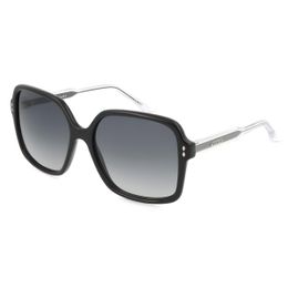 Isabel Marant IM 0215/S | Damen-Sonnenbrille | Fassung: Vollrand, Quadratisch, Acetat, Schwarz | Glasfarbe: Grau Verlaufend
