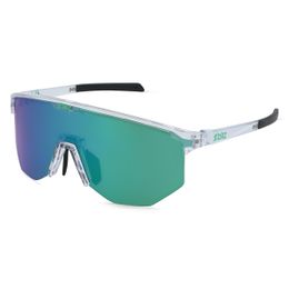 Bliz ZB7010 HERO | Unisex-Sonnenbrille | Fassung: Randlos, Eckig, Kunststoff, Wei&szlig; Transparent | Glasfarbe: Gr&uuml;n