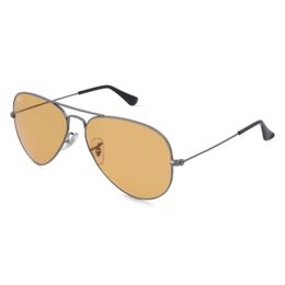 Ray-Ban RB3025 AVIATOR LARGE METAL | Unisex-Sonnenbrille | Fassung: Vollrand, Pilot, Metall, Gun | Glasfarbe: Orange