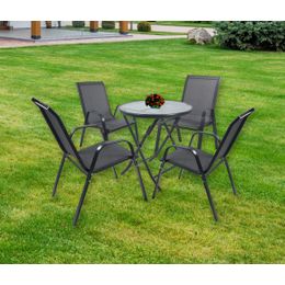 Gartentischgruppe Sonlas 5-tlg. Anthrazit