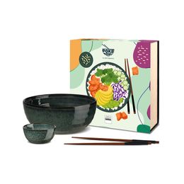 Asa pok&eacute; bowl set, ocean
