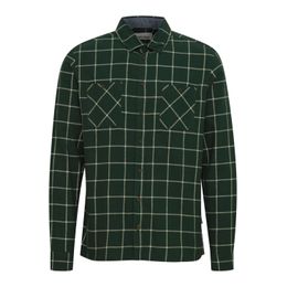 Langarmhemd Blend "Langarmhemd BHShirt", Herren, Gr. L, N-Gr, blau (deep forest), Obermaterial: 100% Baumwolle CO., Hemden