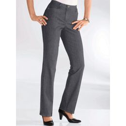 Dehnbund-Jeans COSMA, Damen, Gr. 36, Normalgr&ouml;&szlig;en, grau, 76% Baumwolle, 22% Polyester, 2% Elasthan, unifarben, lang, Jeans