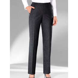 Webhose Adelina, Damen, Gr. 195, Extrakurzgr&ouml;&szlig;en, grau (anthrazit, meliert), 66% Polyester, 32% Viskose, 2% Elasthan, meliert, lang, Hosen