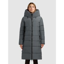 Steppmantel Khujo "JILIAS6 MATT", Damen, Gr. L (40), foam gr&uuml;n, Steppware, Obermaterial: 100% Polyester. Futter: 100% Nylon. Wattierung: 100% Polyester, unifarben, knielang, elastischer Bund, M&auml;ntel Steppmantel