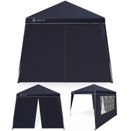 Casaria Faltpavillon Capri Anthrazit 3x3m inkl 2 Seitenw&auml;nden UV-Schutz 50+