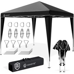 Casaria Faltpavillon 3x3m Pop-Up Schwarz Schnellaufbau UV-Schutz 50+ wasserdicht stabil
