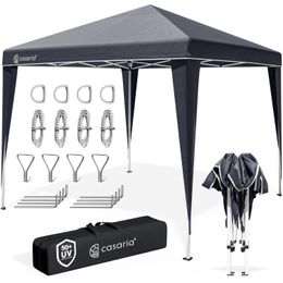 Casaria Faltpavillon 3x3m Pop-Up Anthrazit Schnellaufbau UV-Schutz 50+ wasserdicht stabil
