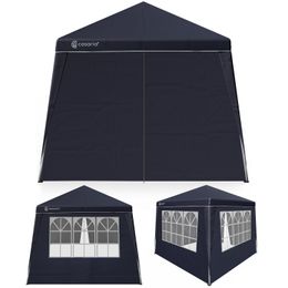 Casaria Faltpavillon Capri Anthrazit 3x3m inkl 4 Seitenw&auml;nden UV-Schutz 50+