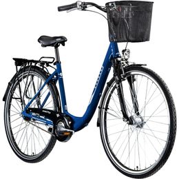 Z&uuml;ndapp Z&uuml;ndapp Z700 Damenfahrrad 28 Zoll ab 150 cm Hollandrad mit Korb und Beleuchtung